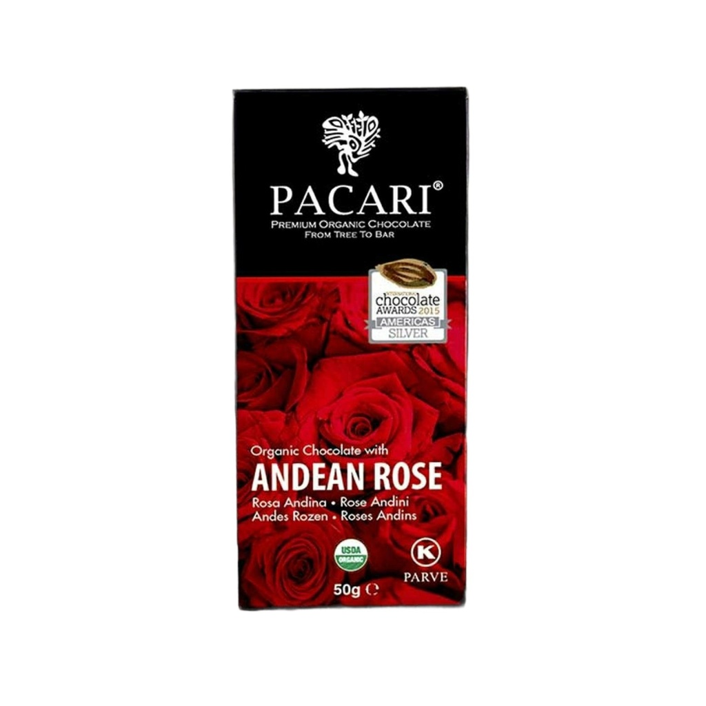 Pacari Organic Chocolate Bar with Andean Roses - Shumkar Express